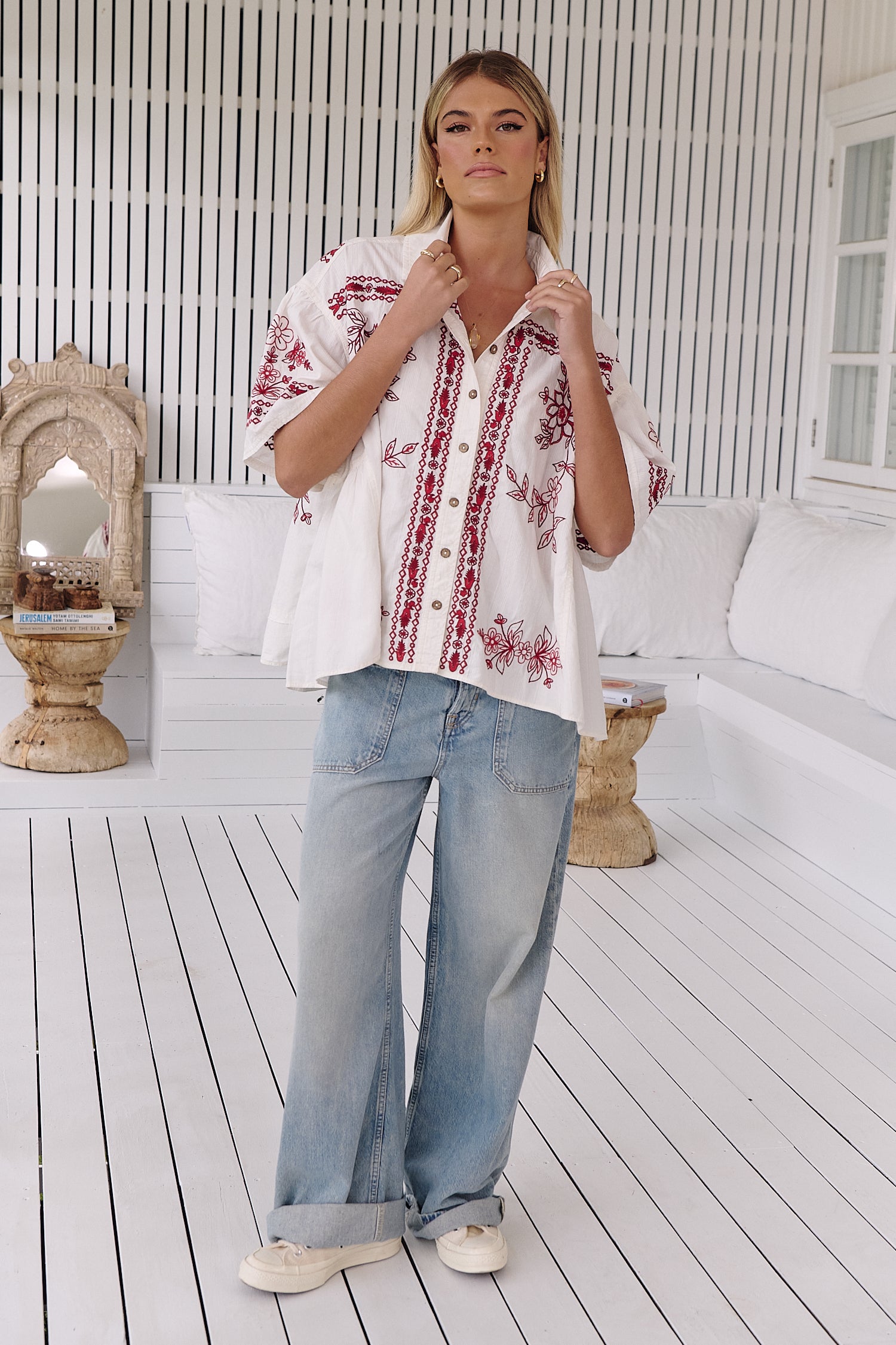 Spring Refresh Vacation Shirt ~ Free People – Arizonia Rose