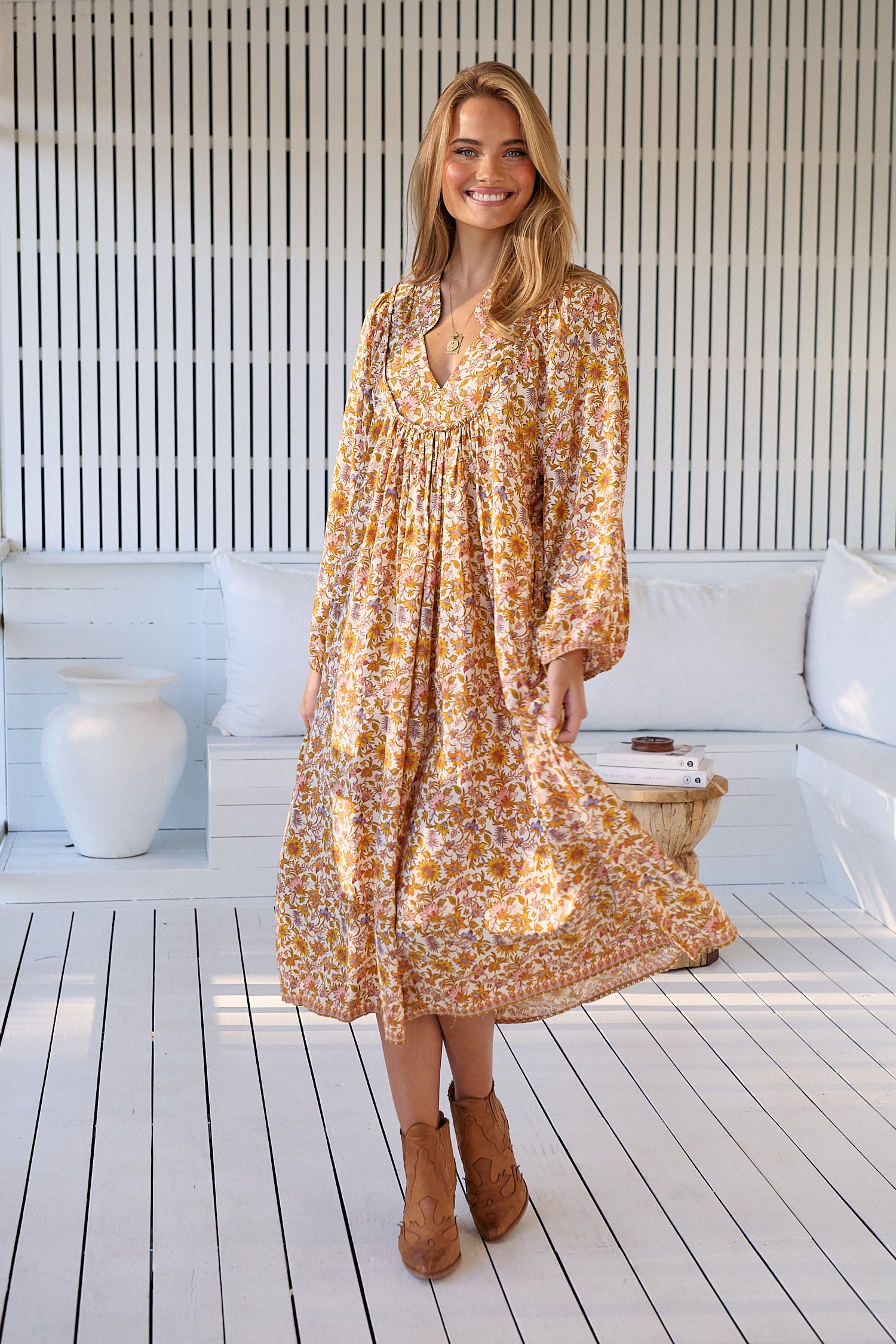 Boheme Midi Dress - Solara – Arizonia Rose