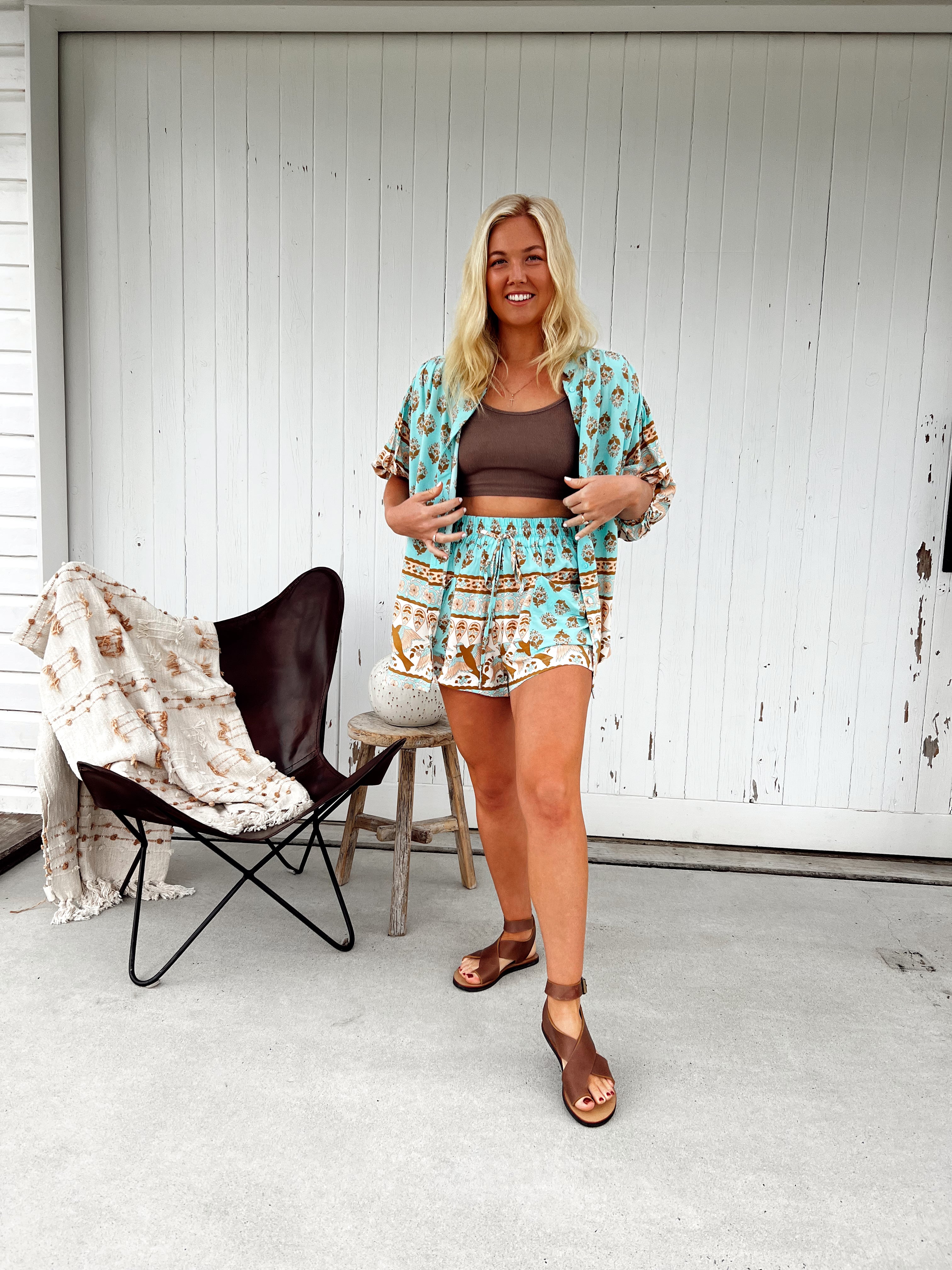 Flora Shorts -Aquarius – Arizonia Rose