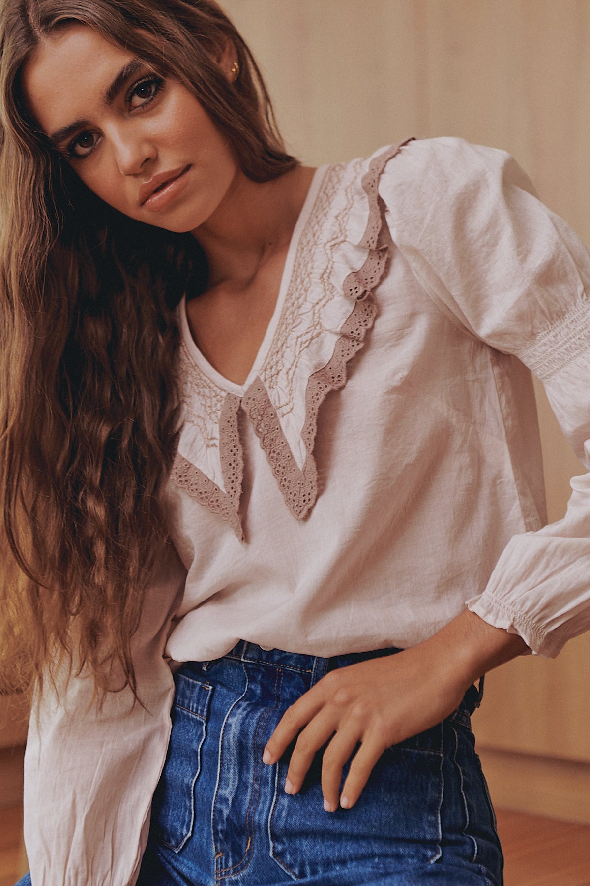 Katja Blouse - Golden Porcelain – Arizonia Rose
