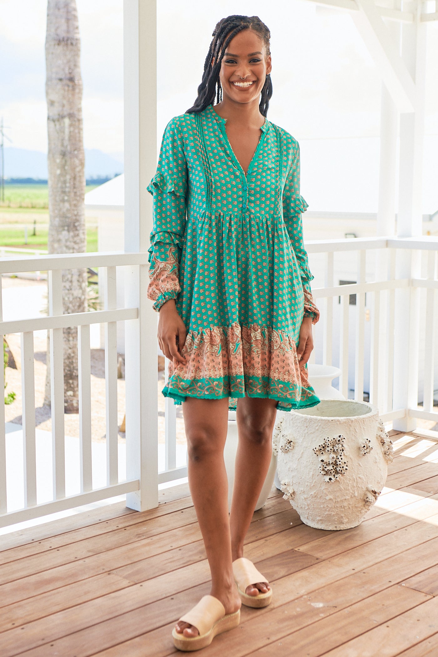 Fey Dress - Jade – Arizonia Rose