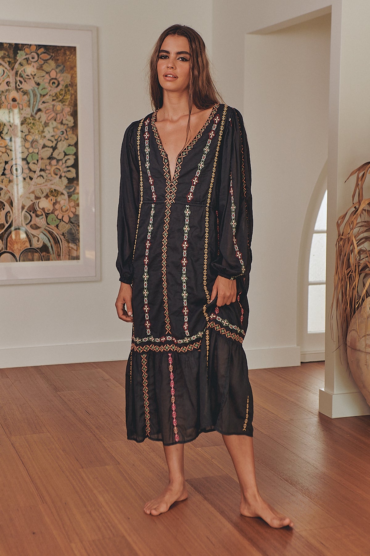 Fabienne Dress - Deep Asphalt – Arizonia Rose